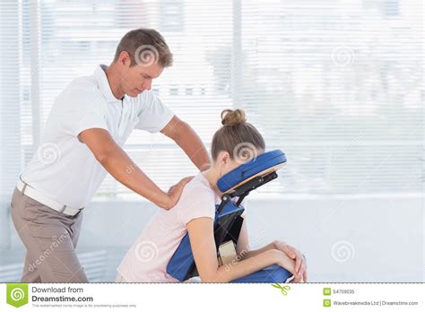 Woman Having Back Massage Stock Image Image Of Pressure 54759035