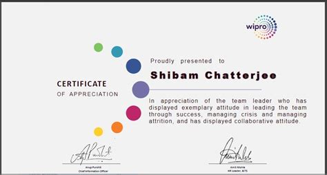 Wipro Wiproite Recognitionawards Leaders Shibam Chatterjee