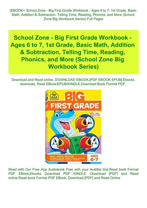 Ebook School Zone Big First Grade Workbook Ages 6 To 7 1st Grade