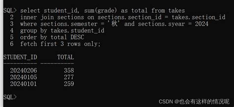 （学习记录）（oracle oracle 統計每個同學總分 csdn博客