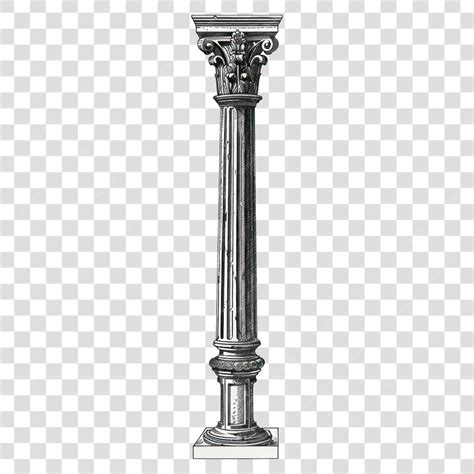 Png Detailed Classical Architectural Column Illustration Premium Ai Generated Psd