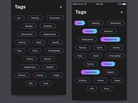 tags ui design app ui design mobile design