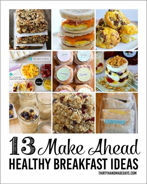 Healthy Make Ahead Breakfasts