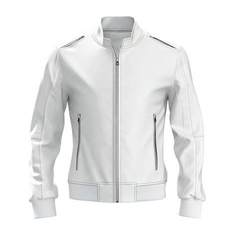 Premium Photo White Leather Jacket Isolated On White Background
