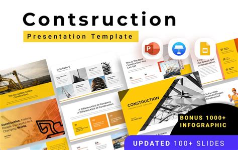 Construction Presentation Template Building Industry Graphics