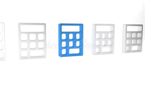 Blue Calculator Icon Isolated On White Background Accounting Symbol