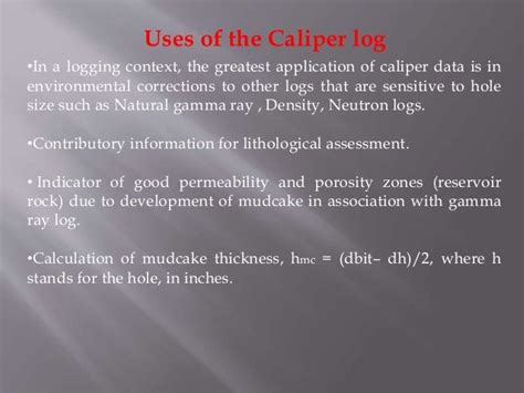 Caliper Log