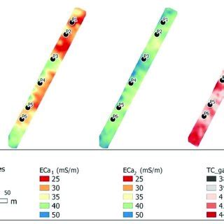 The Maps Obtained By The Soil Proximal Sensing And The Location Of The