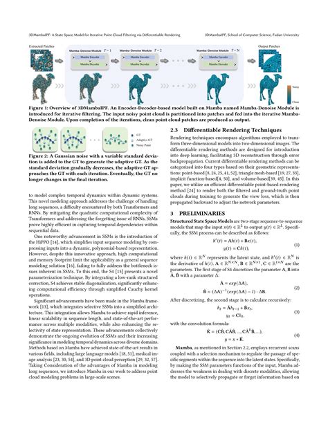 3dmambaipf A State Space Model For Iterative Point Cloud Filtering Via Differentiable Rendering