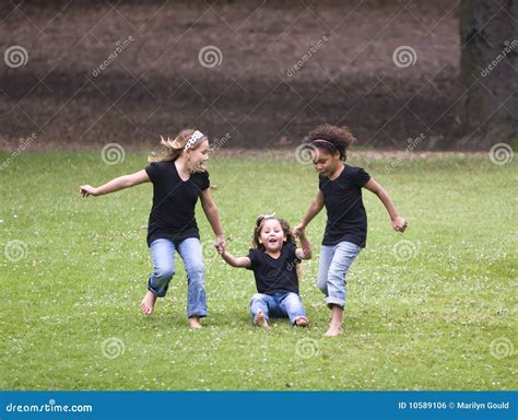 Three Girls Playing Royalty Free Stock Image Image 10589106