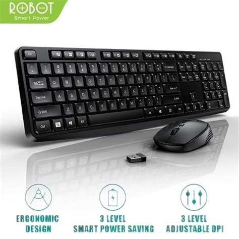 Jual Robot Km3100 Set Combo Keyboard And Mouse Wireless 2 4g Shopee Indonesia