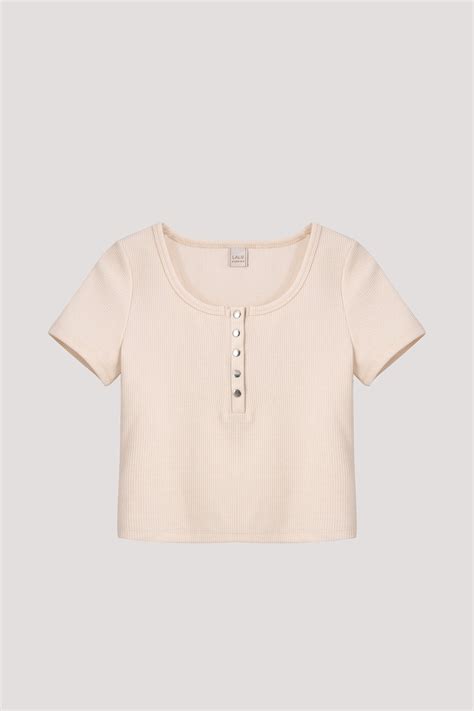 Scoop Neck Ribbed Knit Top Iora
