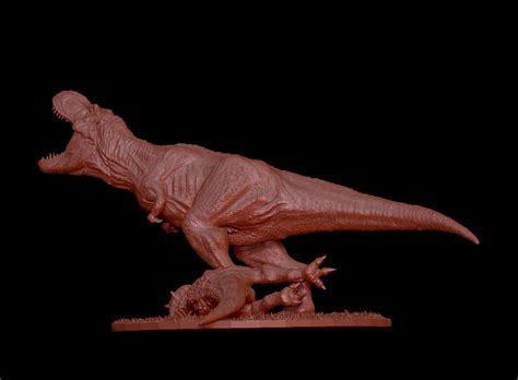 T Rex Vs Carnotaurus Jurassic World Sculpture Body Art Etsy