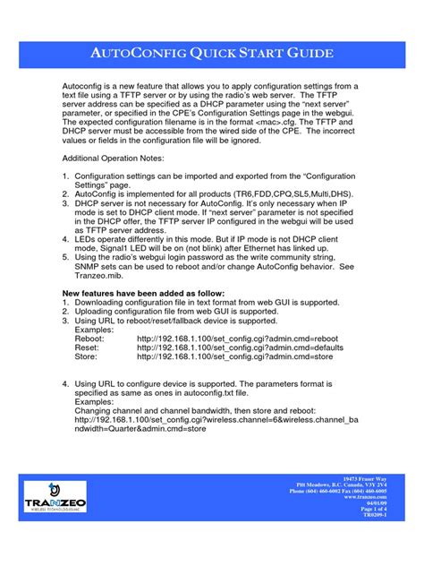 autoconfig quick start pdf pdf ip address system software