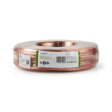 Luidsprekerkabel Op Rol 100 Meter 15 Mm² Transparant