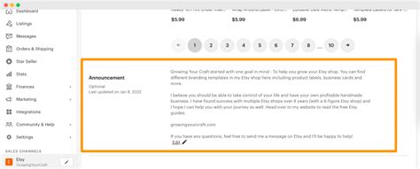 Etsy Shop Announcement 7 Ideas To Include Best Examples