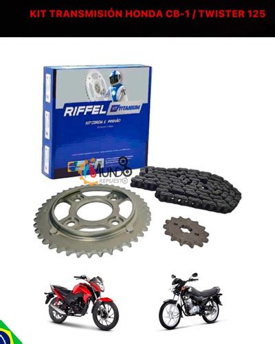Kit Transmision Cb Twister Honda T Z Marca Riffel Cuotas Sin Inter S