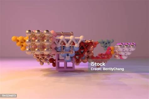 추상 가상 기하학적 분자 스타일의 콘셉트는 상호 잠긴 광장 또는 피라미드 그래픽 디자인에 대 한 배경 화면 3d 렌더링 0명에