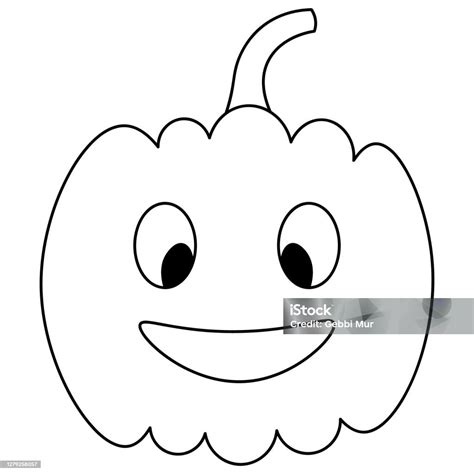 南瓜素描萬聖節符號微笑的面部表情向量圖兒童著色書在孤立的白色背景上勾勒出輪廓塗鴉風格傑克燈籠漂亮的鬼臉橙菜所有聖徒節向量圖形及更多人的頭部圖片