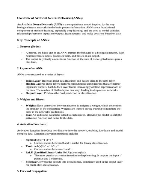 Artificial Neural Networks Pdf