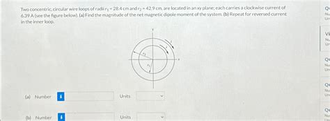 solved two concentric circular wire loops of radii