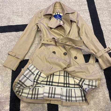 【目立った傷や汚れなし】6 美品 Burberry Blue Label バーバリー ブルーレーベル トレンチコート ノバチェック ベージュ