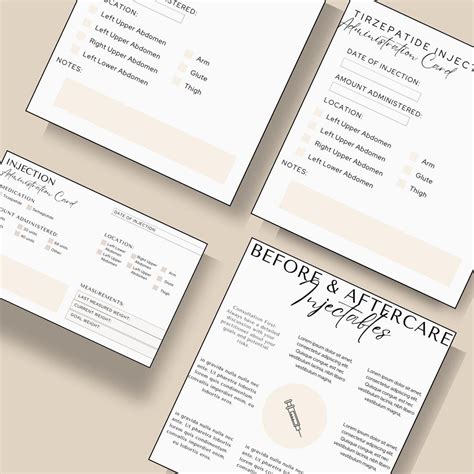 Injection Aftercare Cards L Digital Canva Template L Tirzepatide