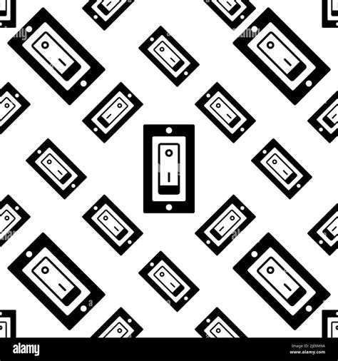 Switch Icon Seamless Pattern Electrical Switch Vector Art Illustration