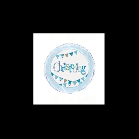 Blue Christening Party Balloons
