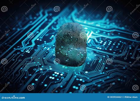A Fingerprint Is Placed On Top Of A Computer Chip Symbolizing The Concept Of Digital Security