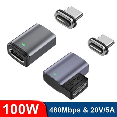 Usbc젠더 Otg Usb C타입 마그네틱 어댑터 Pd 100w 태블릿 메탈 폰 맥북 엘보 충전기 스플리터 커넥터 젠더 케이블 여성 남성 Hotdeal
