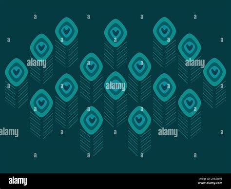 Teal Feathers Stock Vector Images Alamy