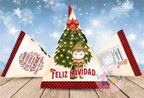 Editable Christmas Triangle Chip Bag Template Set Of 3 Bundle 3