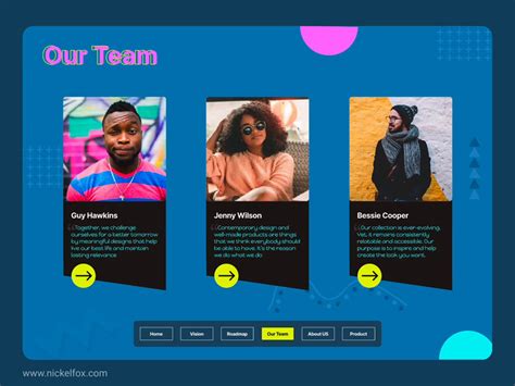 meet the team page design freebie supply