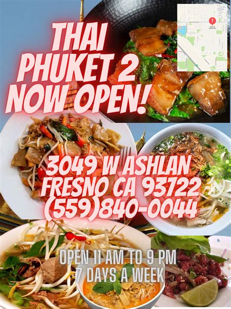 Menu At Thai Phuket 2 Restaurant Fresno