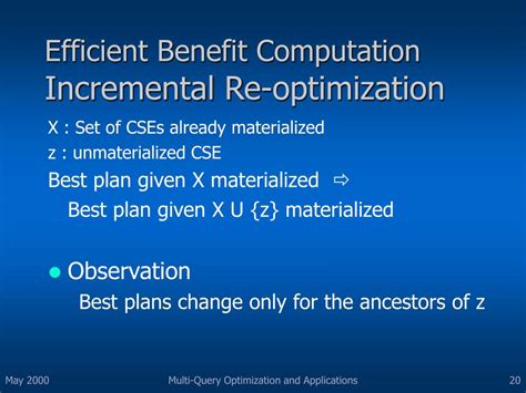 Ppt Multi Query Optimization And Applications Powerpoint Presentation Id6757070