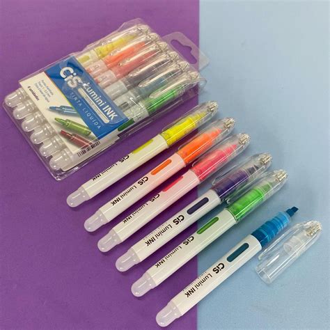 Caneta Marca Texto Cis Lumini Ink C 6 Cores UNICO