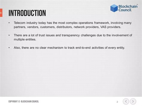 Blockchain Use Cases For Telecom Industry Ppt