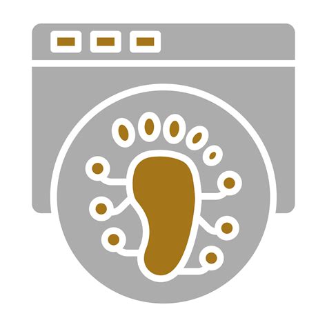 Digital Footprint Vector Icon Style 22492017 Vector Art At Vecteezy