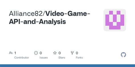 Github Alliance82video Game Api And Analysis
