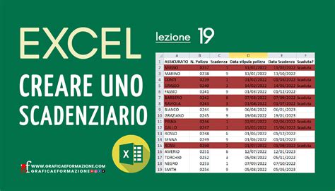 Tutorial Excel Creare Uno Scadenziario Tutorial