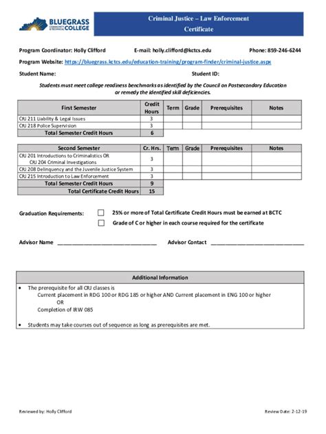 Fillable Online Law Enforcement Certificate Criminal Justice Bctc Fax Email Print Pdffiller