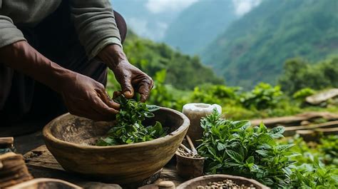 A Medicinal Plant Of The Himalayas Being Used In A Natural Remedy With