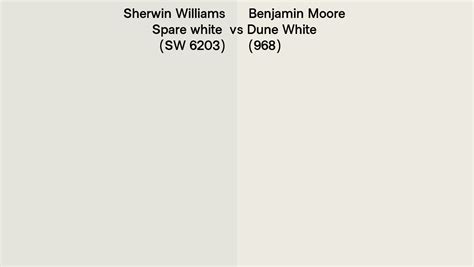 Sherwin Williams Spare White Sw 6203 Vs Benjamin Moore Dune White