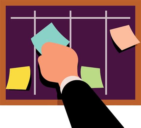 Premium Vector Vector Image Of A Scrum Task Board Isolated On