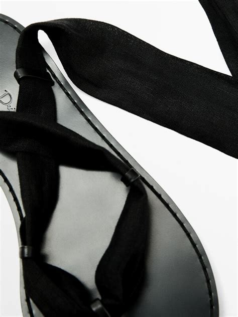 Nízke Sandále S Vymeniteľnými Remienkami · Čierna · Topánky Massimo Dutti
