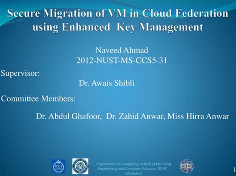 Ppt Secure Migration Of Vm In Cloud Federation Using Enhanced Key Management Powerpoint