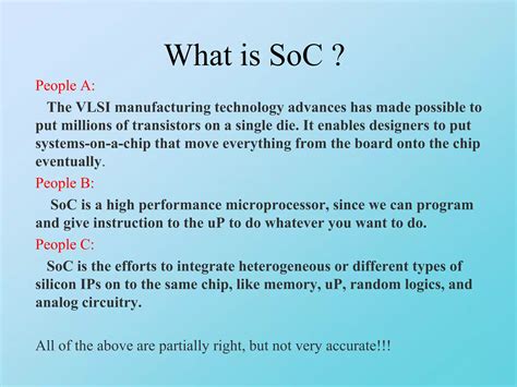 System On Chip Soc Ppt