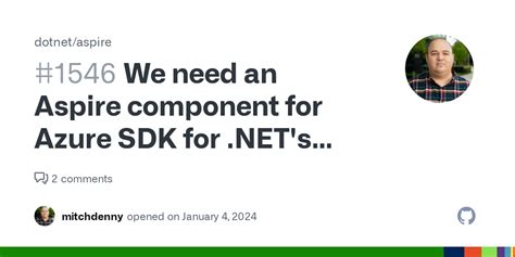 We Need An Aspire Component For Azure Sdk For Nets Resource Manager