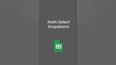 make multi select dropdowns youtube